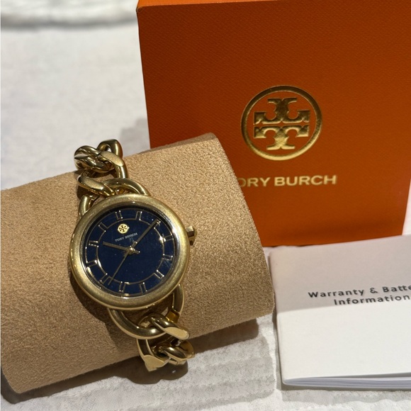 Tory Burch | Accessories | New Tory Burch Gold And Blue Womens Watch ...